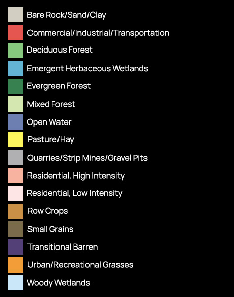 Landcover Map of Kentucky, USA - 1992 | Soar