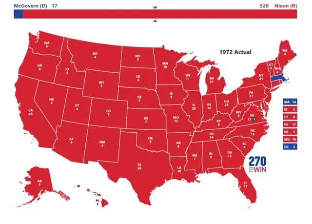 Preview Image of 1972 U.S. Election Map
